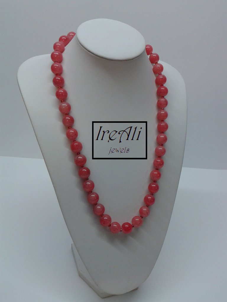 Collana Rosa Corallo Effetto Crepa Collezione Murano - Gioielli - C ...