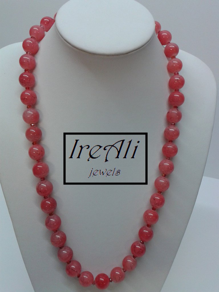 Collana Rosa Corallo Effetto Crepa Collezione Murano - Gioielli - C ...