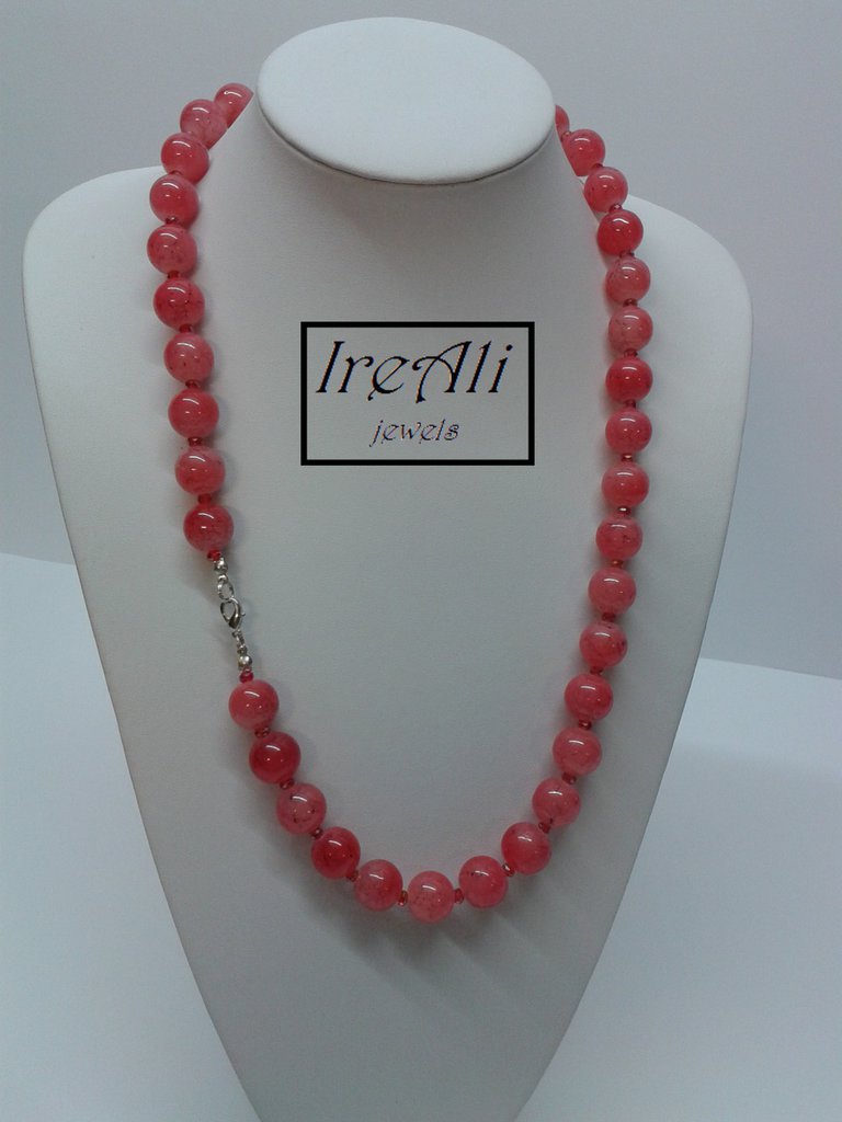 Collana Rosa Corallo Effetto Crepa Collezione Murano - Gioielli - C ...