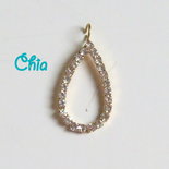 1 charm goccia strass bianchi - Materiali - Bigiotteria - di chia | su ...