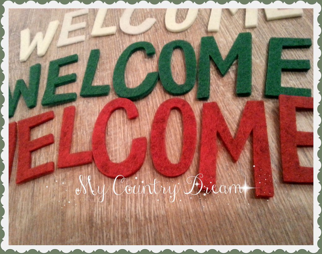 Set lettere "Welcome" - Materiali - Materiali fatti a mano - di My ...