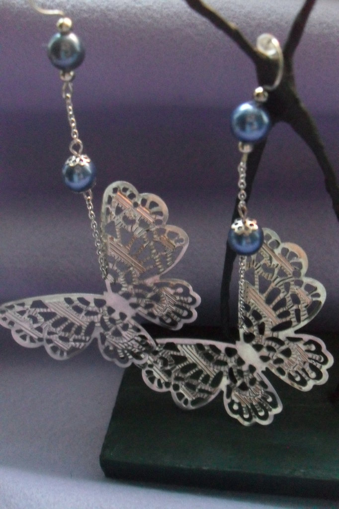 orecchini lunghi farfalla - Gioielli - Orecchini - di Mila Bijoux | su MissHobby