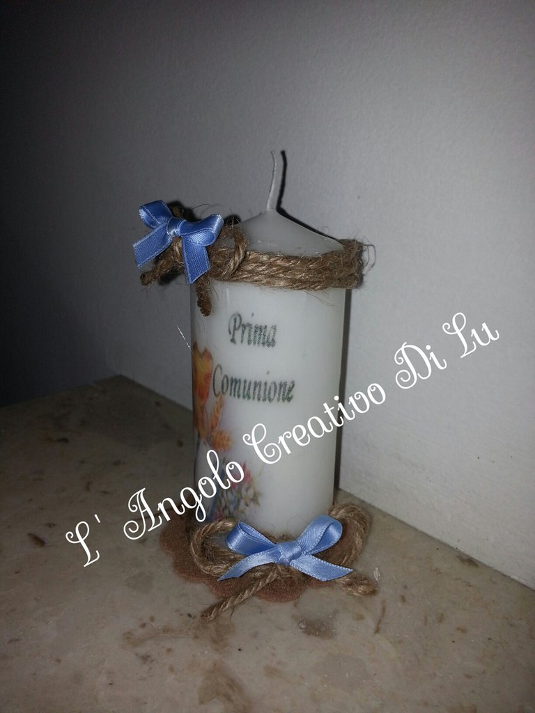 Candela con calice prima comunione - Feste - Bomboniere - di L'ango ...