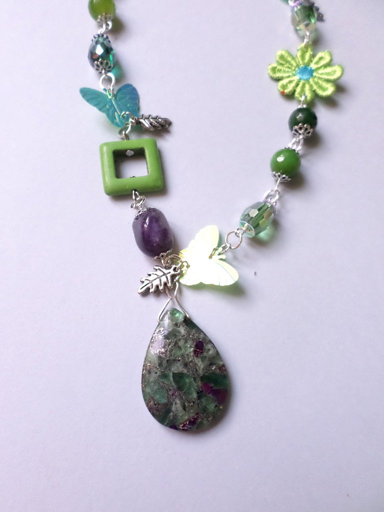 collana gioiello donna ametista giada farfalle agata - Gioielli - C ...