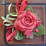 FIORE SEGNAPOSTO IN PASTA DI MAIS PER TUTTE LE RICORRENZE O IDEA RE ...