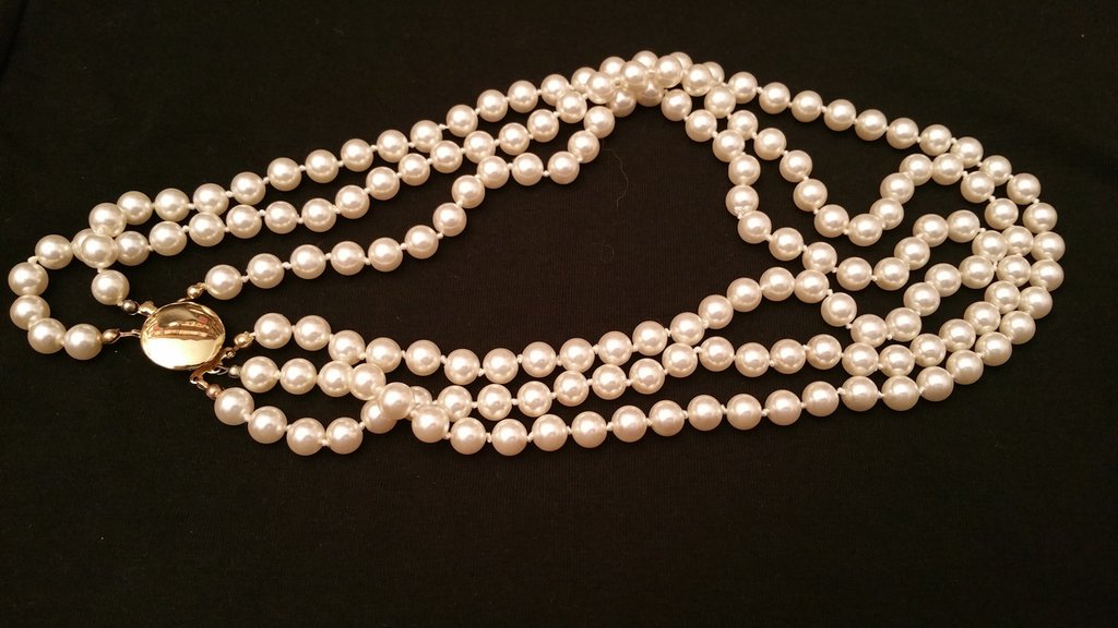 COLLANA TRE FILI PERLE MAJORCA VINTAGE - Gioielli - Collane - di Ma ...