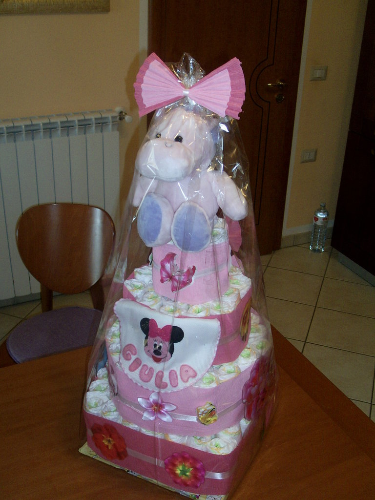 TORTA DI PANNOLINI - Bambini - Nascita - di creazioni di pannolini | su ...