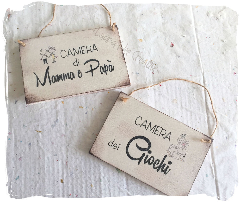 Targhette in legno personalizzate per stanze, da appendere sulle ...