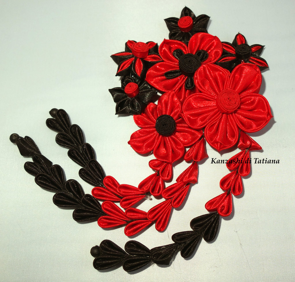 Tsumami kanzashi tradizionale 10 - Donna - Accessori - di kanzashi ...