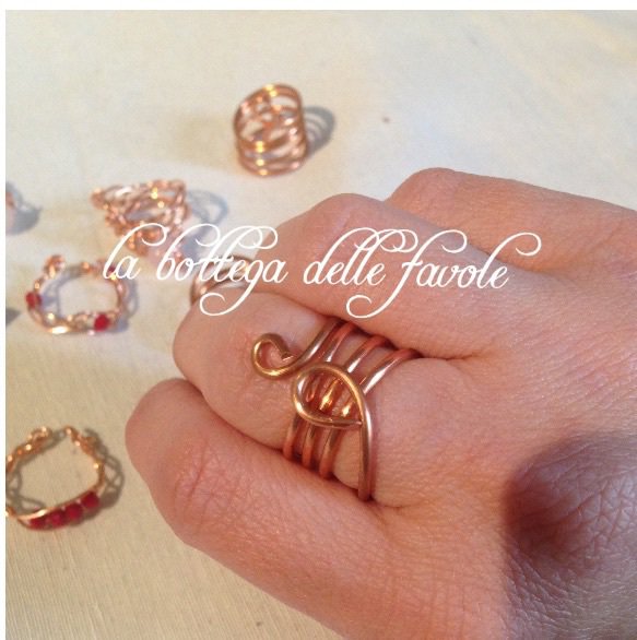 Anelli in filo di rame - Gioielli - Anelli - di Potolina Zuccherosa ...