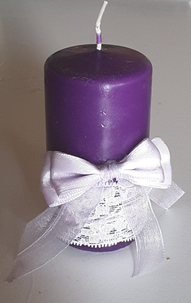 Candela decorata con pizzo - Per la casa e per te - Decorare casa ...
